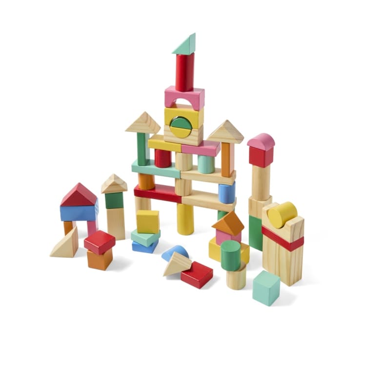 Wooden Blocks with Shape Sorting Lid - Kmart