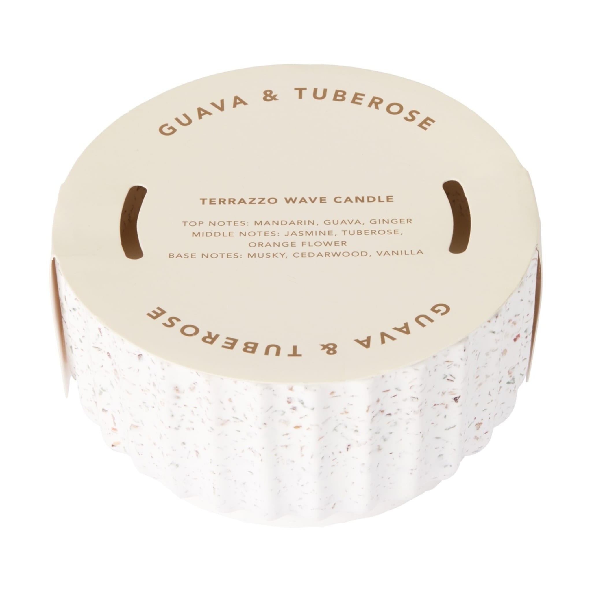 Guava and Tuberose Terrazzo Wave Candle - Kmart