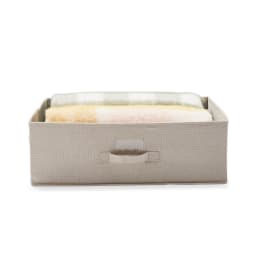 Linen Look Underbed Storage Box - Beige - Kmart