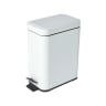 5L Slim Line Bin - White - Kmart