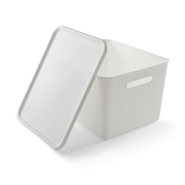 18L Ribbed Container - White - Kmart