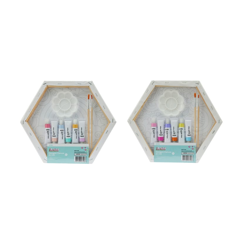 Hexagon Canvas Art Kit - Assorted - Kmart