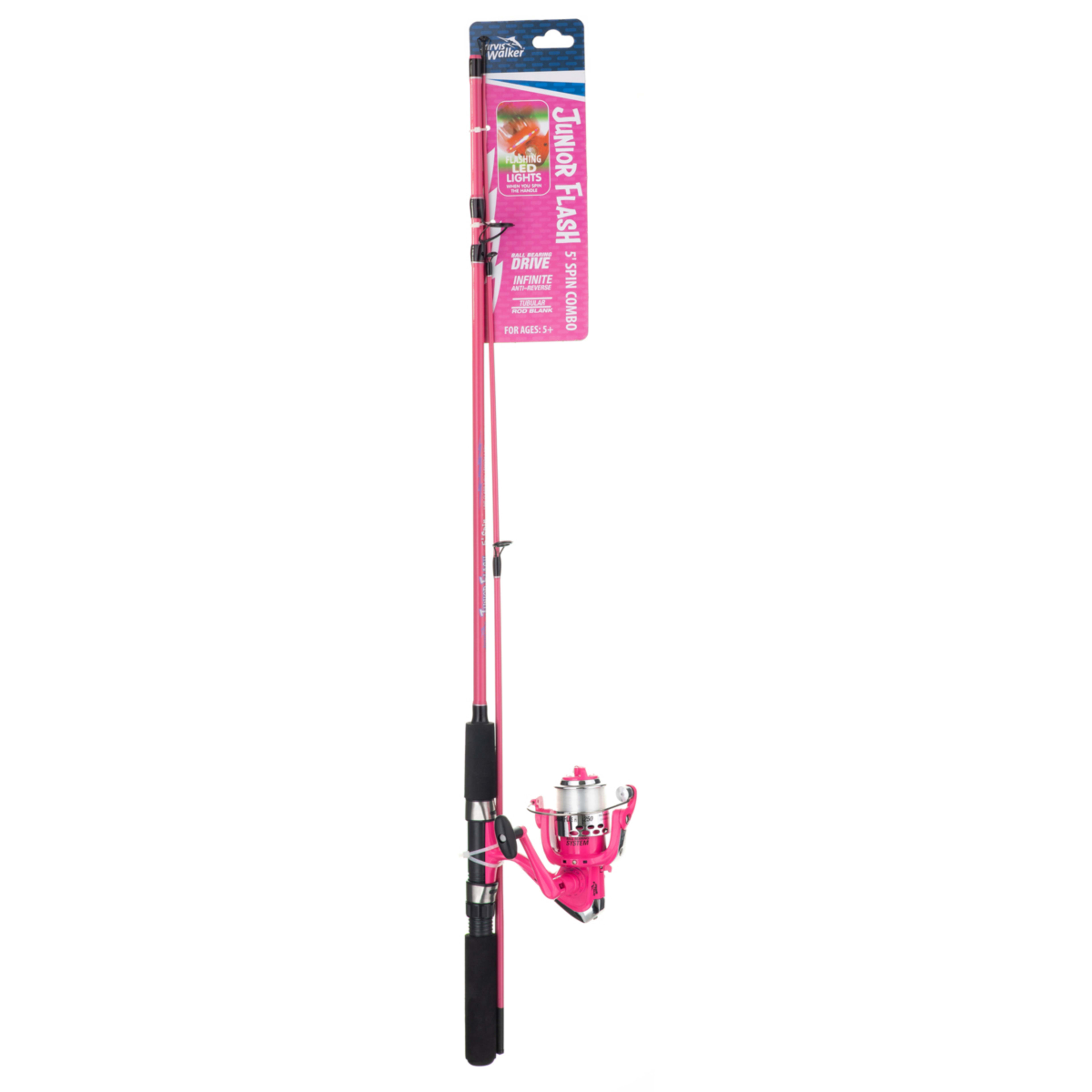 Jarvis Walker Junior Flash Spin Combo - 5ft., Pink - Kmart