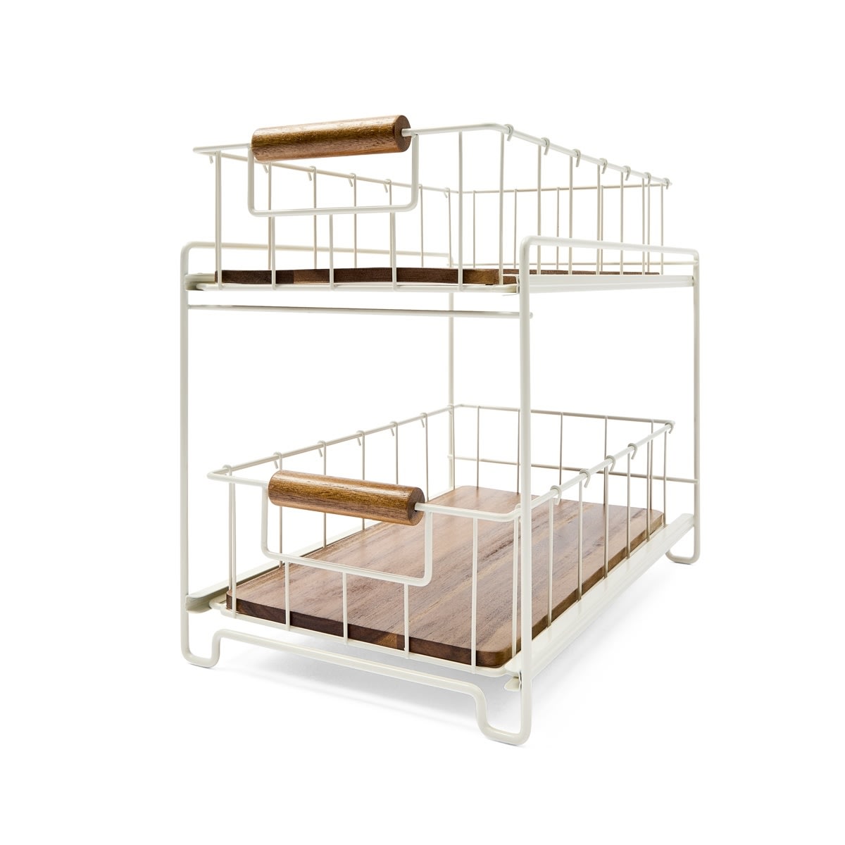 Off White and Acacia 2 Tier Drawers - Kmart NZ