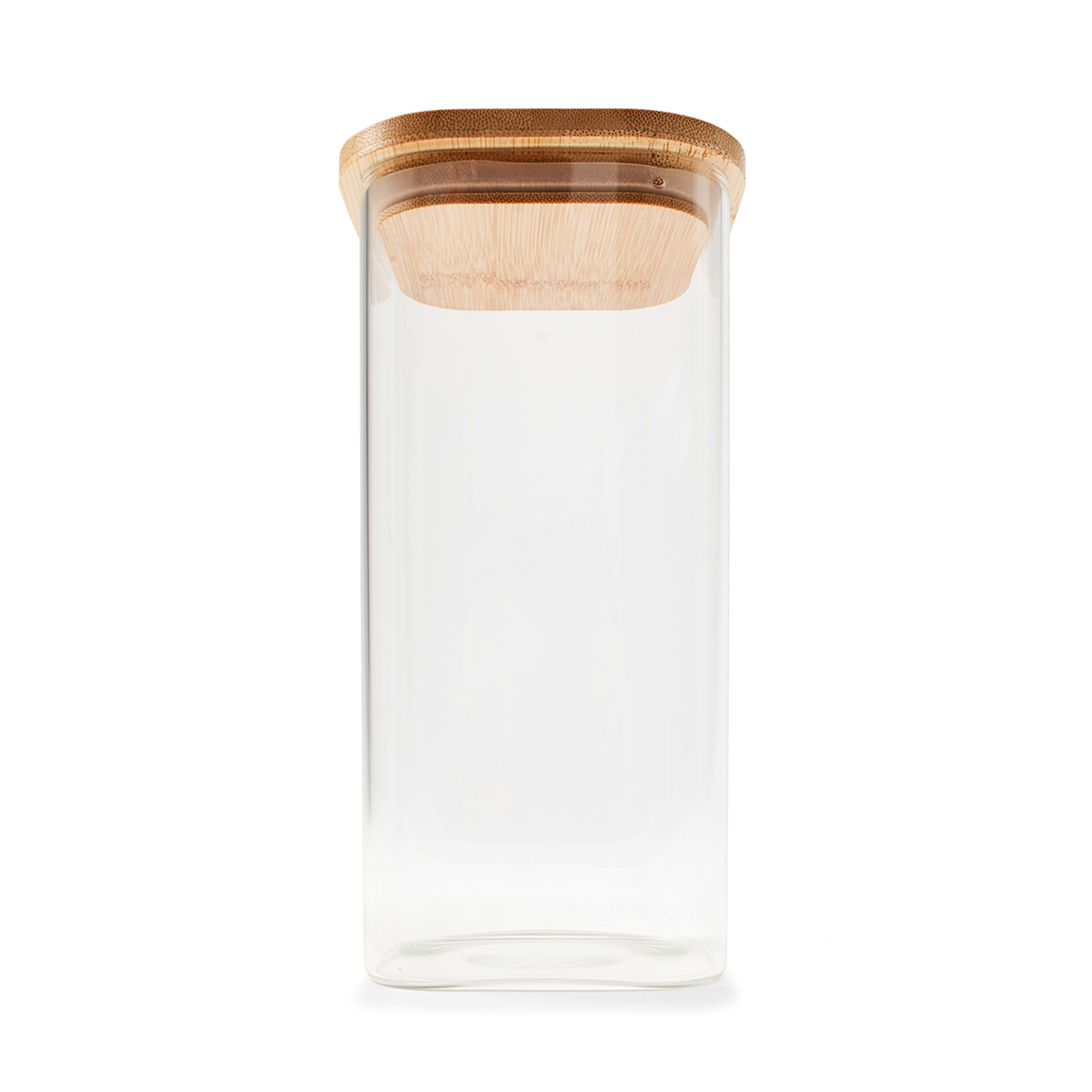 1.6L Glass Container with Bamboo Lid - Kmart