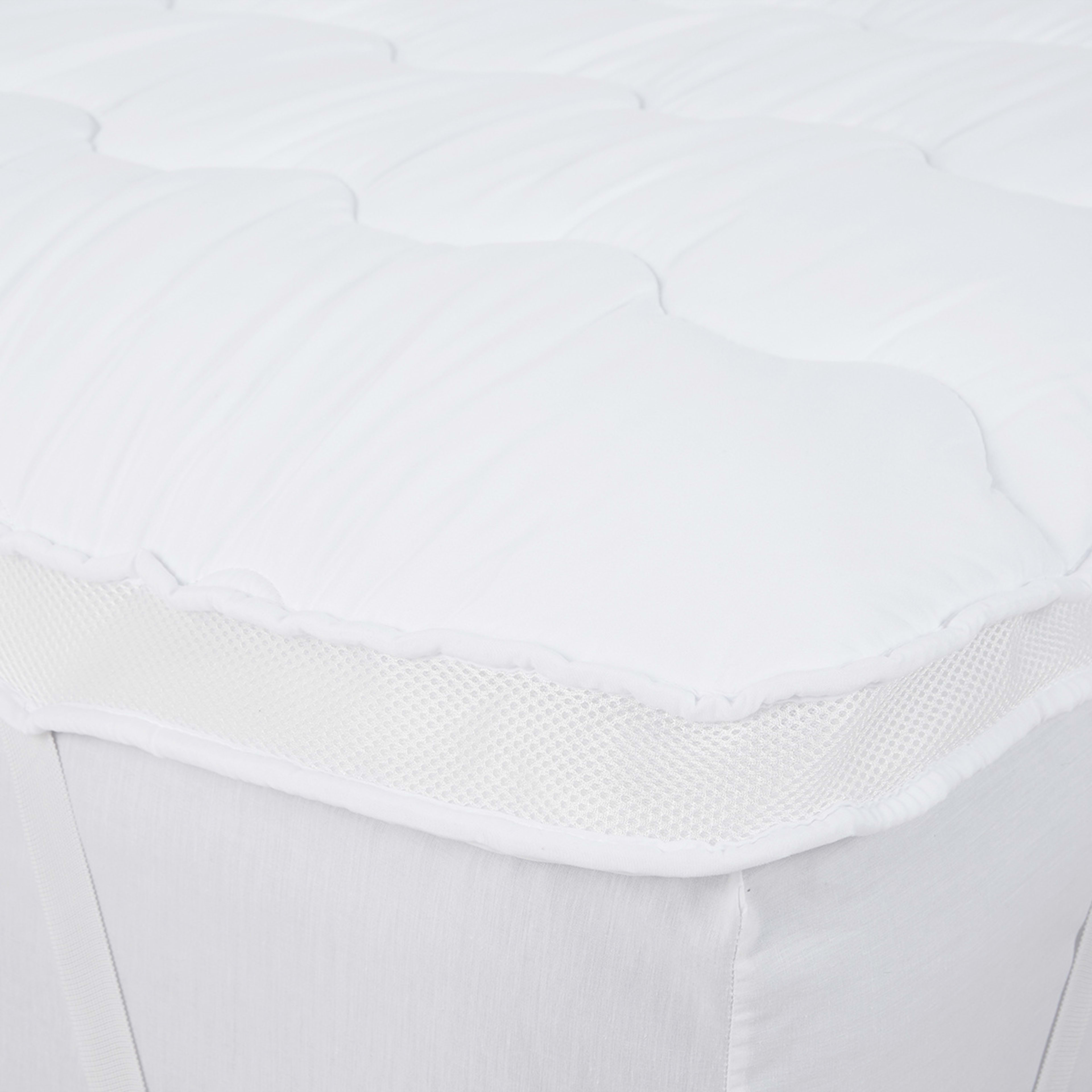 Strapped Airflow Mattress Topper - King Bed, White - Kmart