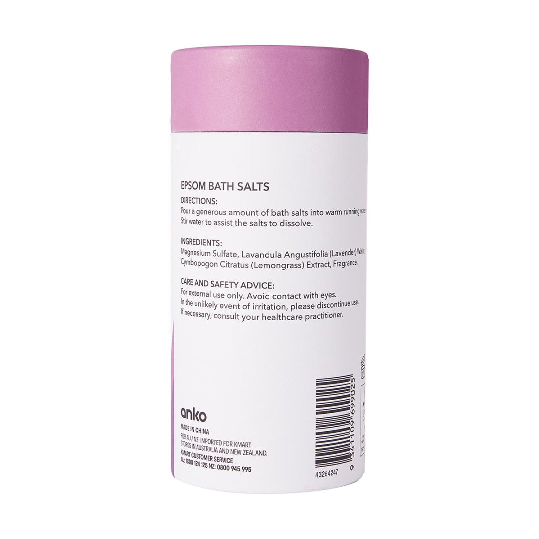 Epsom Bath Salts 750g - Lavender and Lemongrass - Kmart