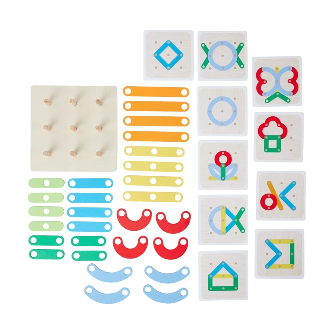 Wooden Play Letter and Number Peg Puzzle - Kmart