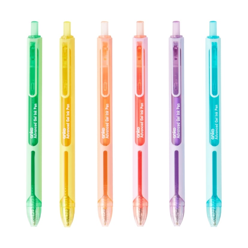 6 Pack Advanced Gel Ink Pens - Kmart