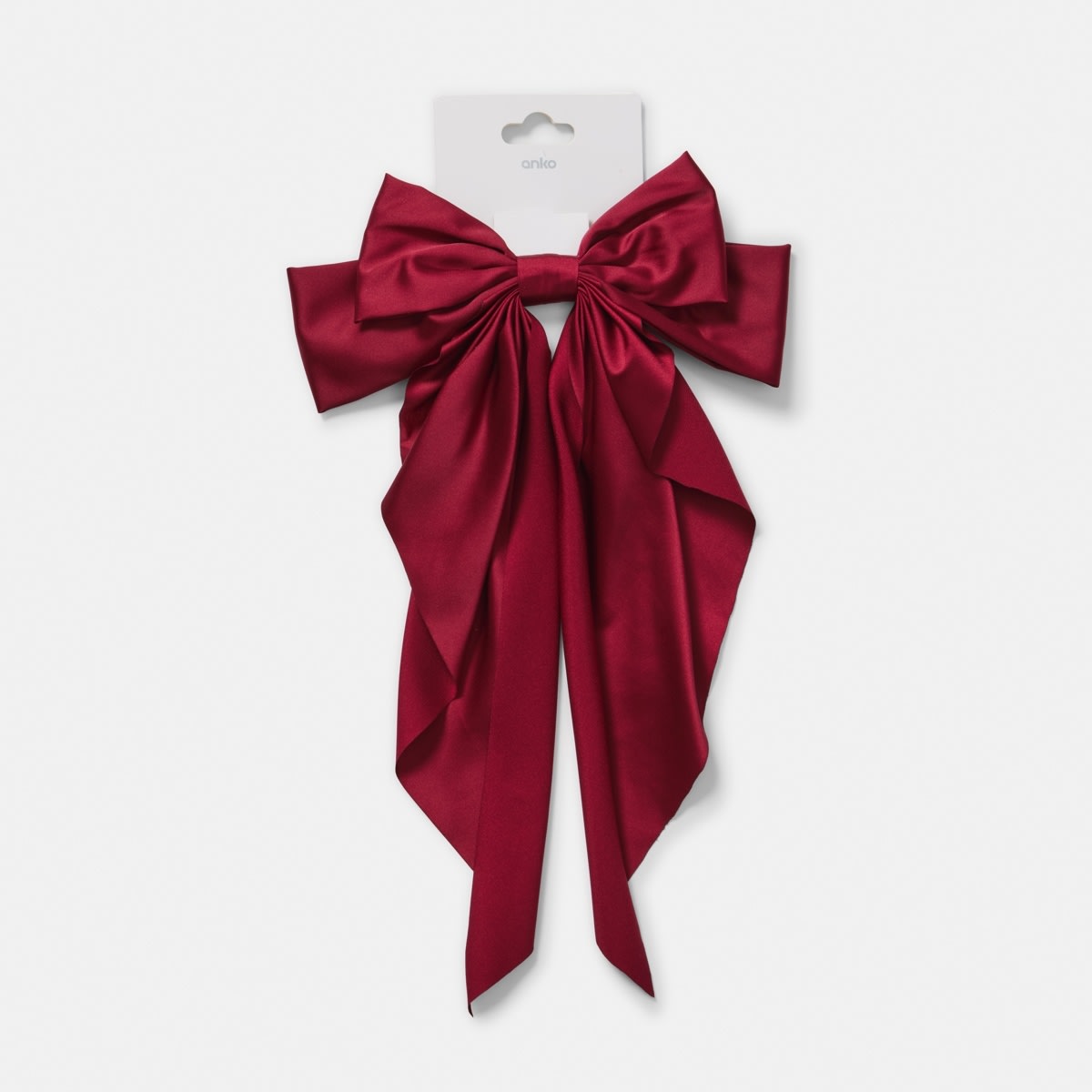 Burgundy Red Barrette Large Bow Hair Clip - Kmart
