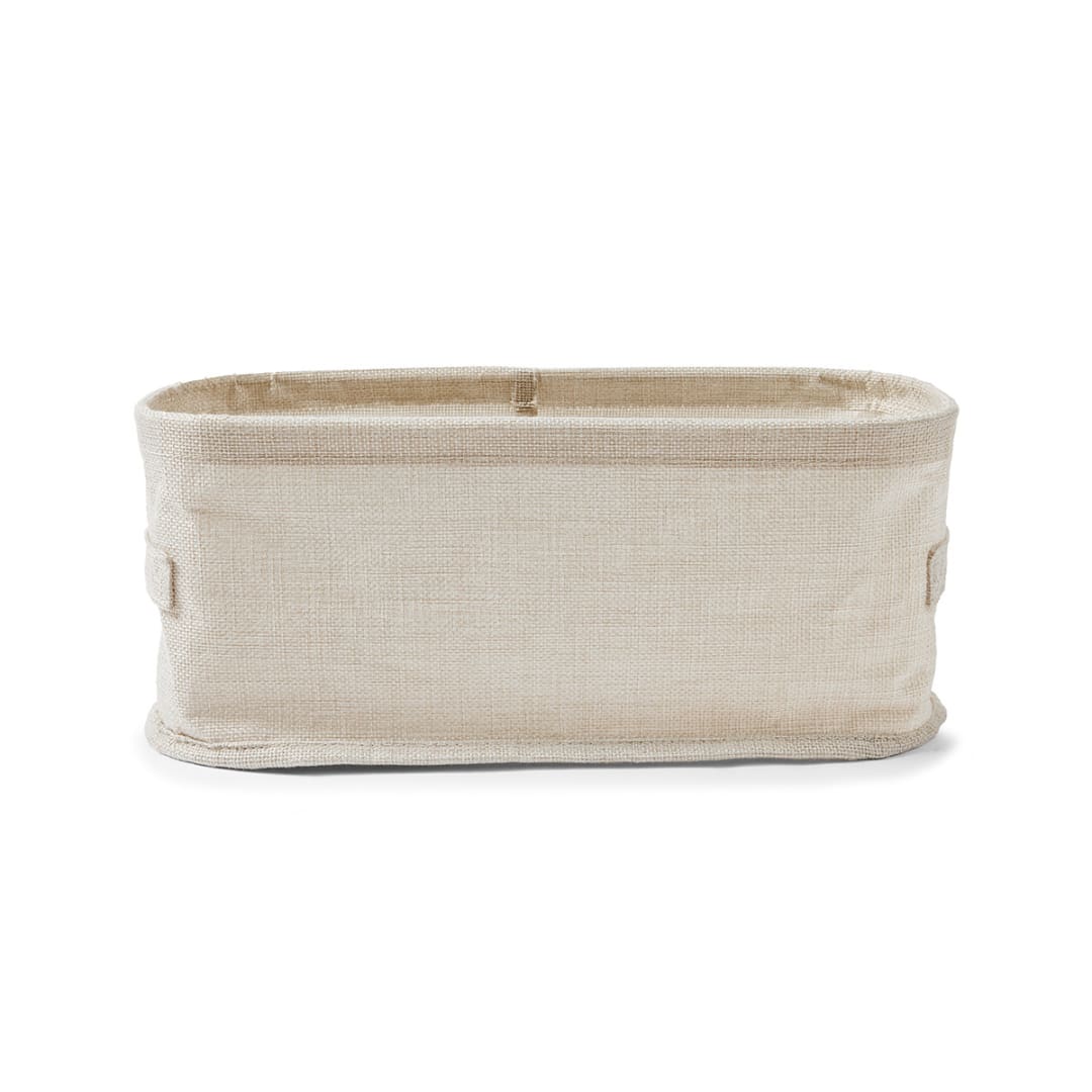 Linen Look Open Storage Box - Narrow, Beige - Kmart