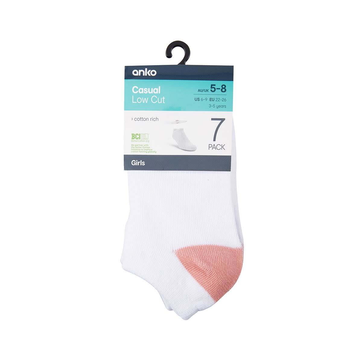 7 Pack Low Cut Socks - Kmart NZ