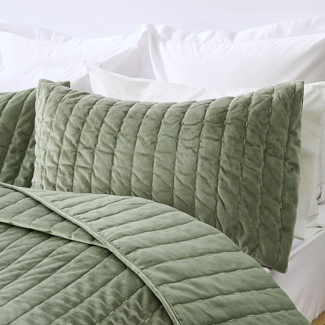Velvet Coverlet Set - Queen/King Bed, Forest - Kmart