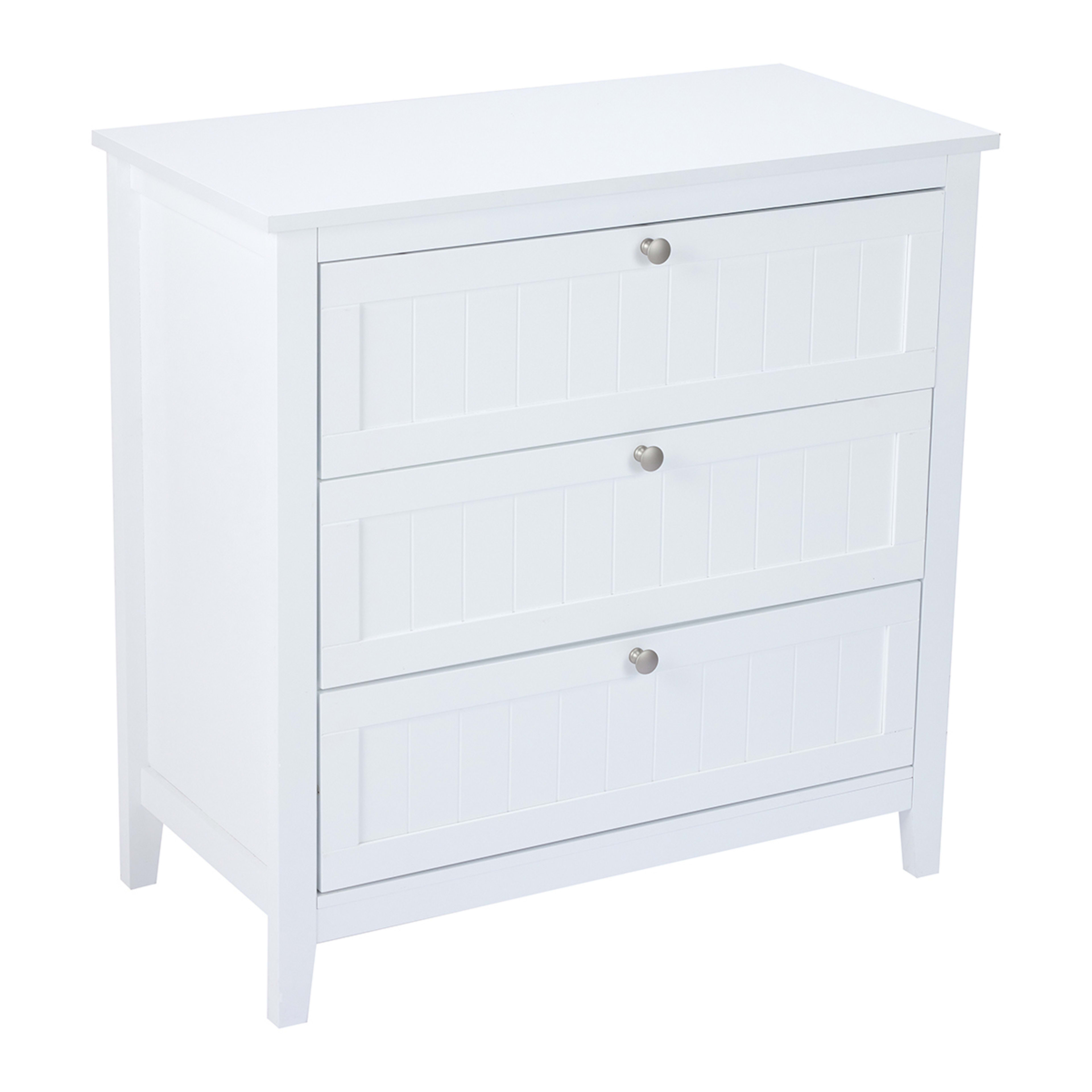 Hamptons 3 Drawer Chest - Kmart