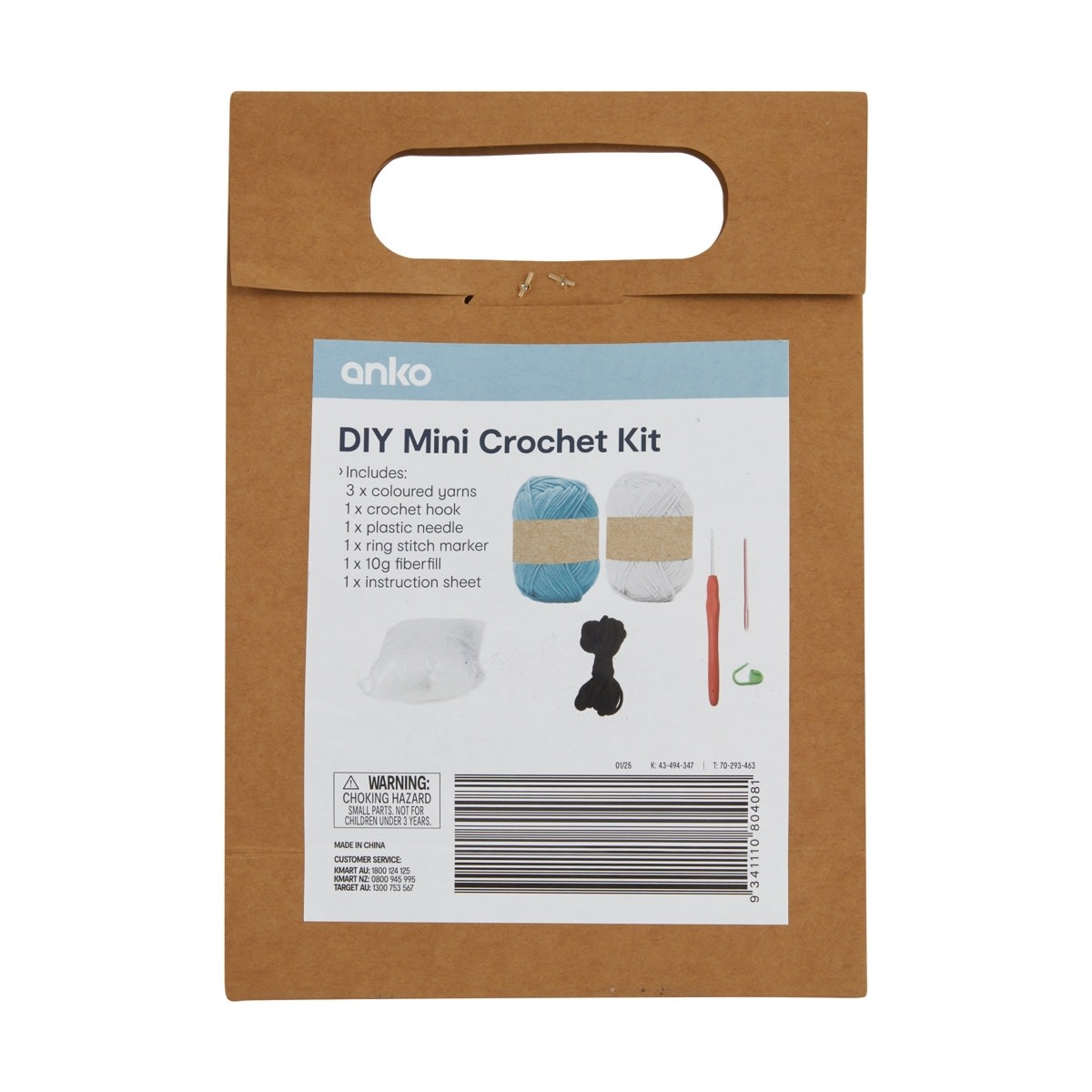 DIY Mini Crochet Kit - Whale - Kmart NZ