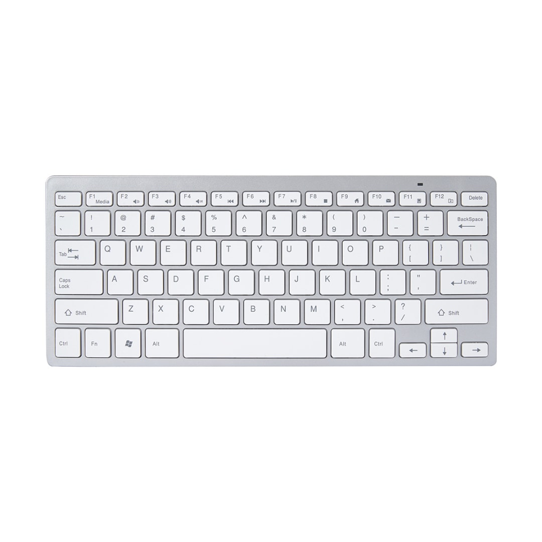 Wireless Keyboard and Mouse Combo - White and Silver - Kmart