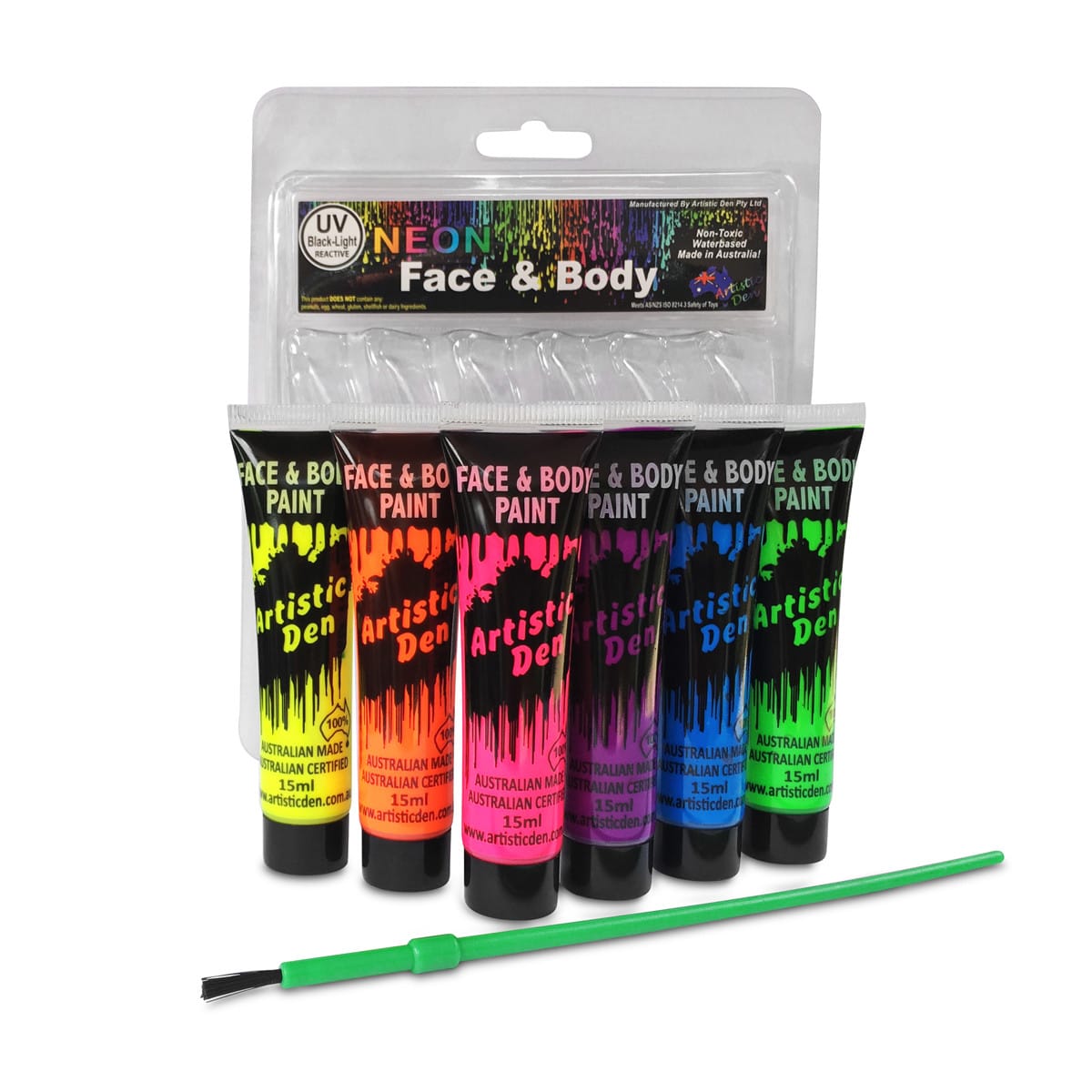 6 Pack Neon Face and Body Paints - Kmart