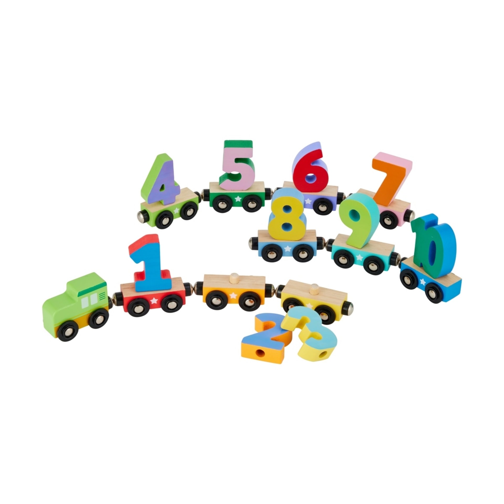 21 Piece Wooden Junior Counting Train - Kmart