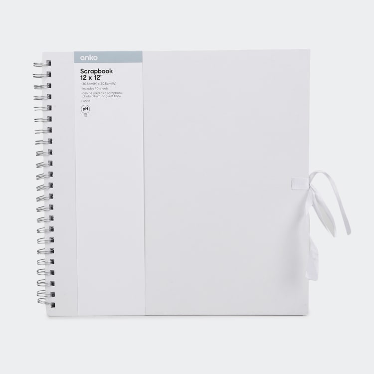 12in. x 12in. Scrapbook - White - Kmart