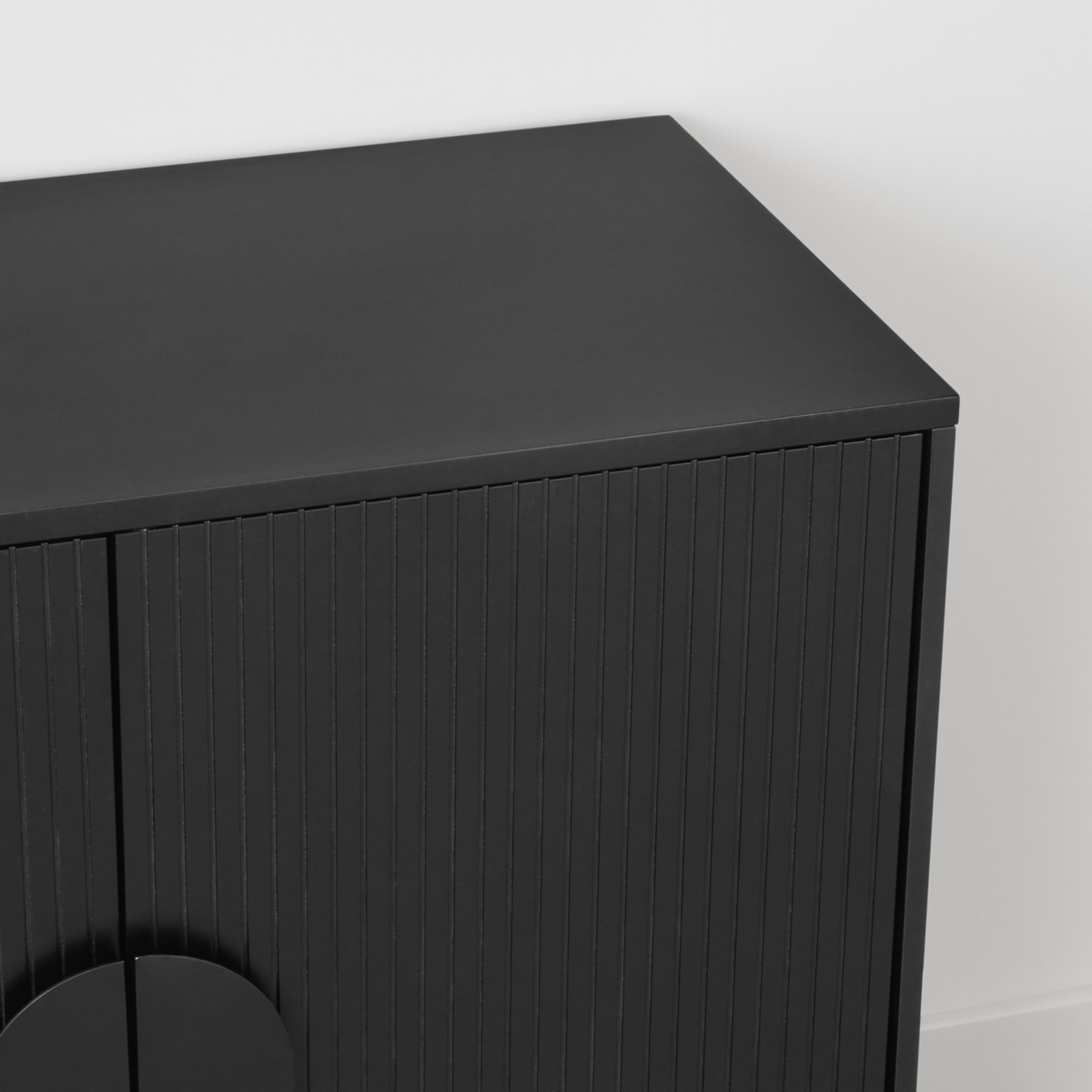 Stevie Ribbed Cabinet - Black - Kmart