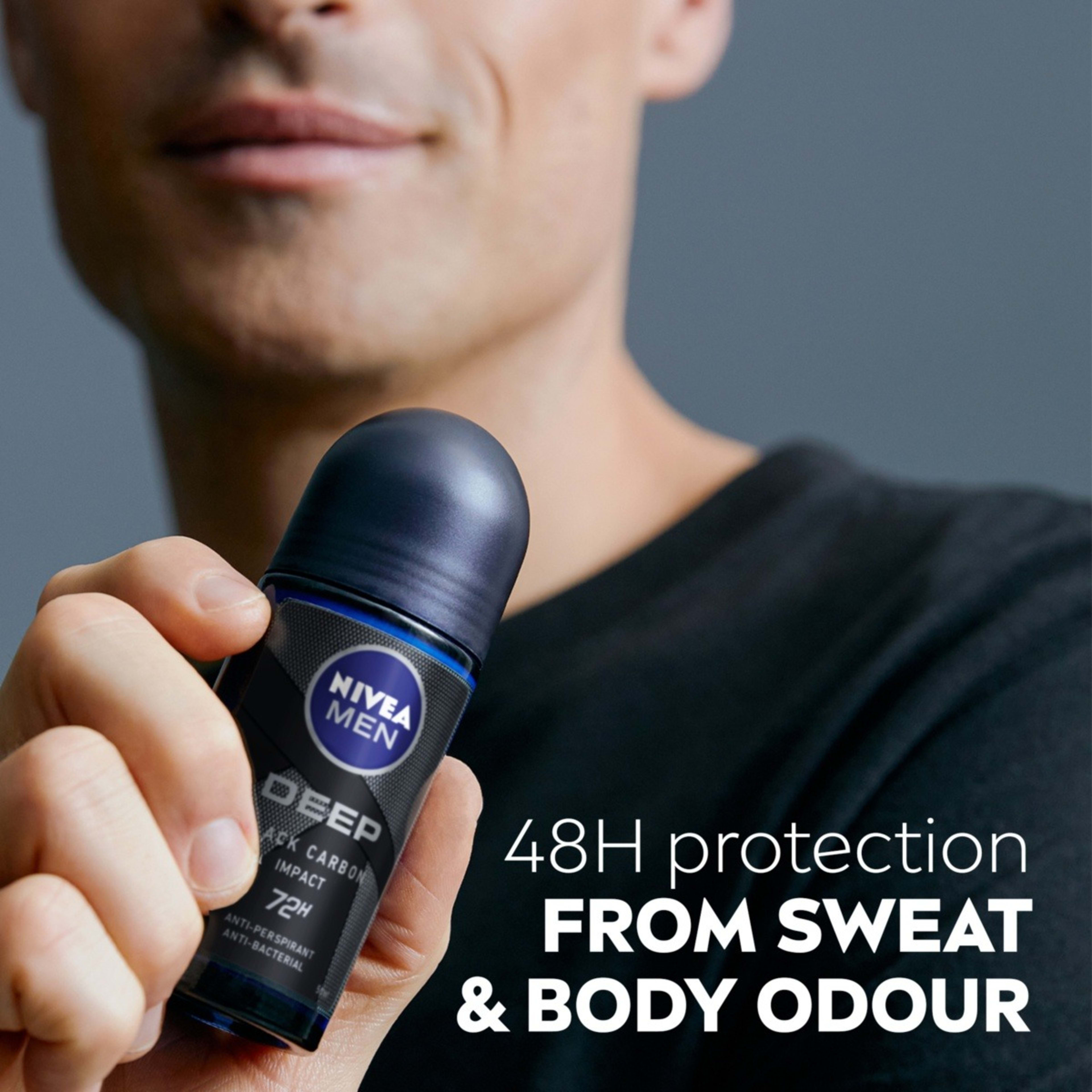 Nivea Men Deep Anti-Perspirant Roll-On Deodorant 50ml - Black Charcoal ...