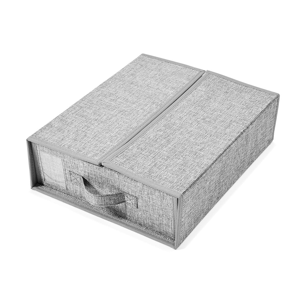 Linen Look Bed Linen Box - Charcoal - Kmart