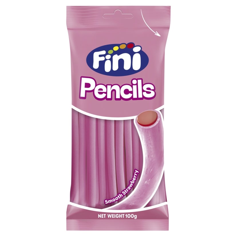 Fini Smooth Strawberry Pencils 100g - Kmart