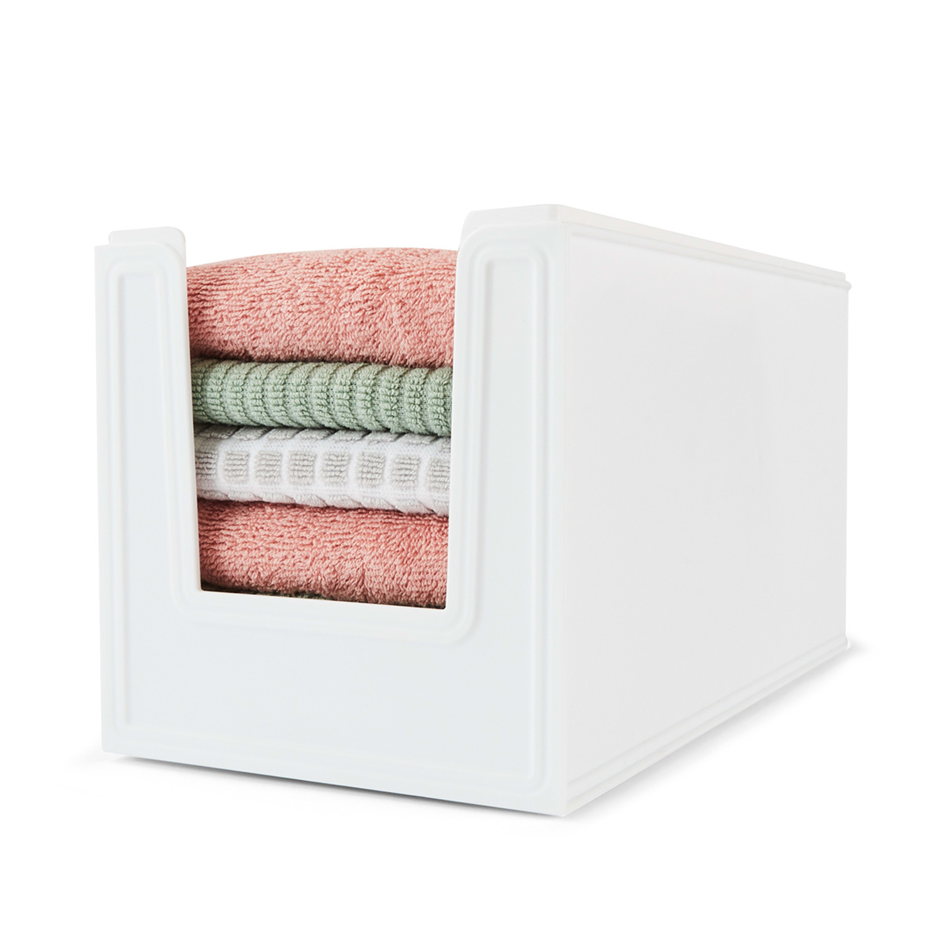 15L Modular Open Front Stackable Bin - White - Kmart NZ