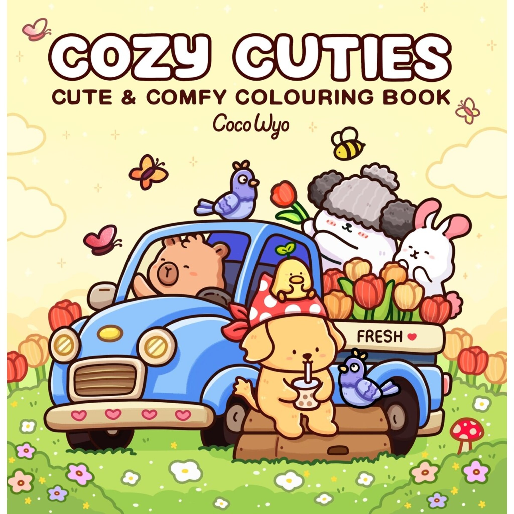 Cozy Cuties Cute and Comfy Colouring Book by Coco Wyo - Book - Kmart
