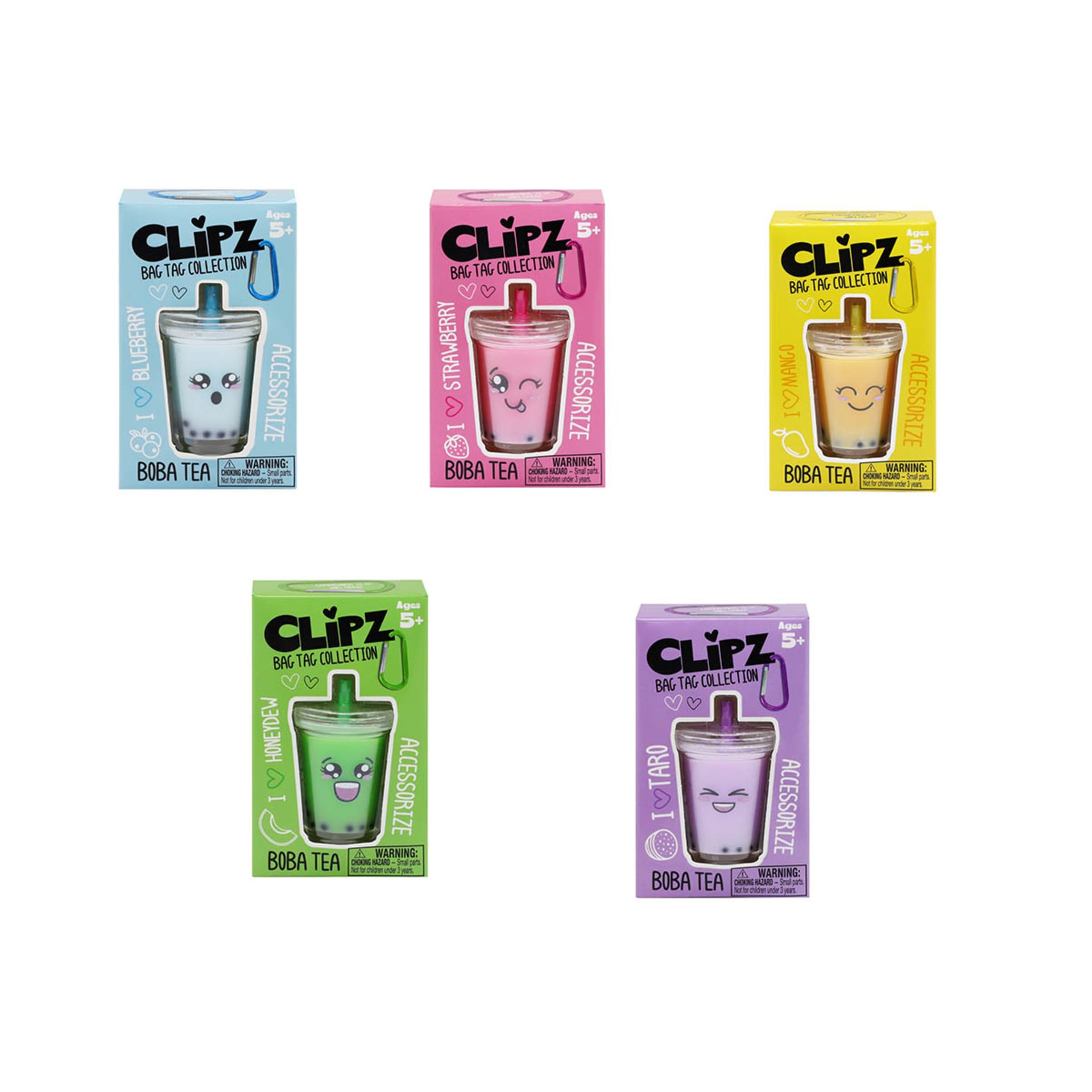 Clipz Boba Tea Bag Tag - Assorted - Kmart