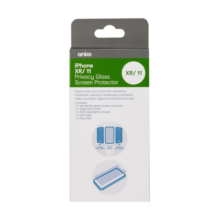 iPhone XR/ 11 Privacy Hardened Glass Screen Protector - Kmart NZ