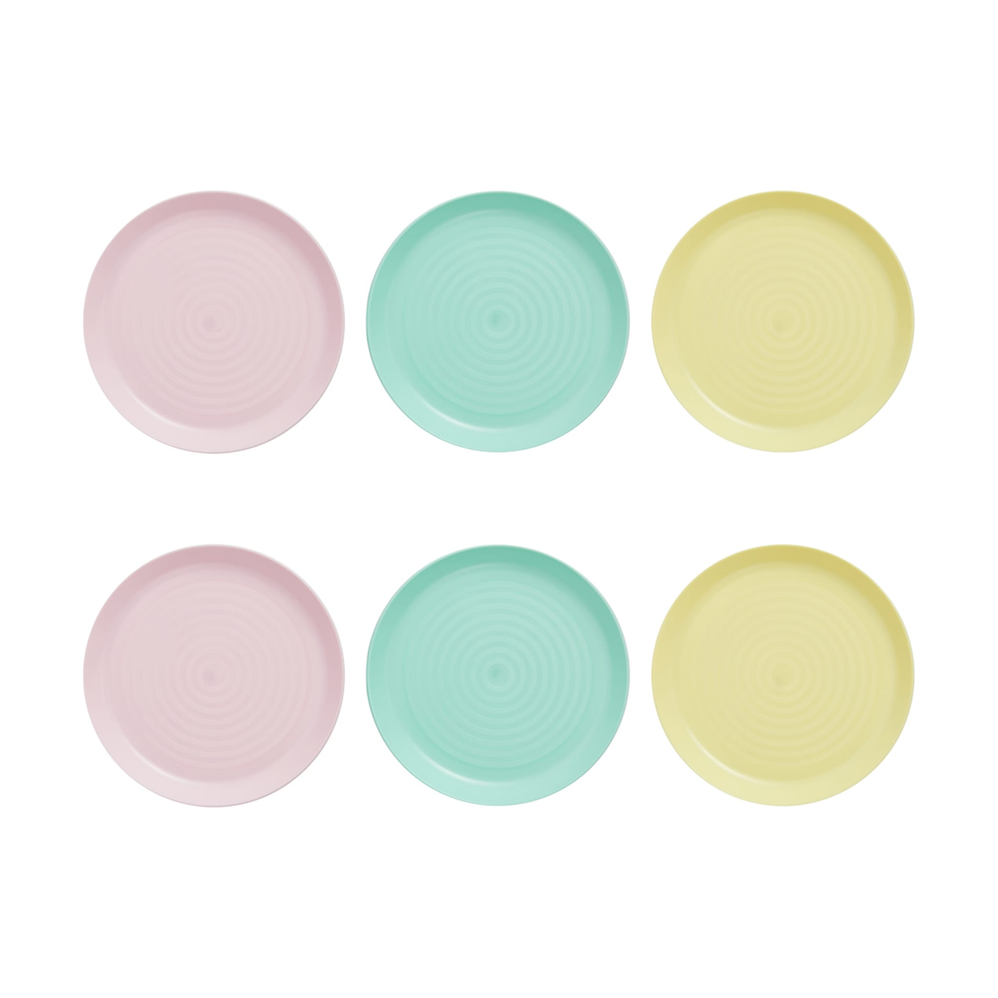 6 Pack Pastel Plates - Kmart