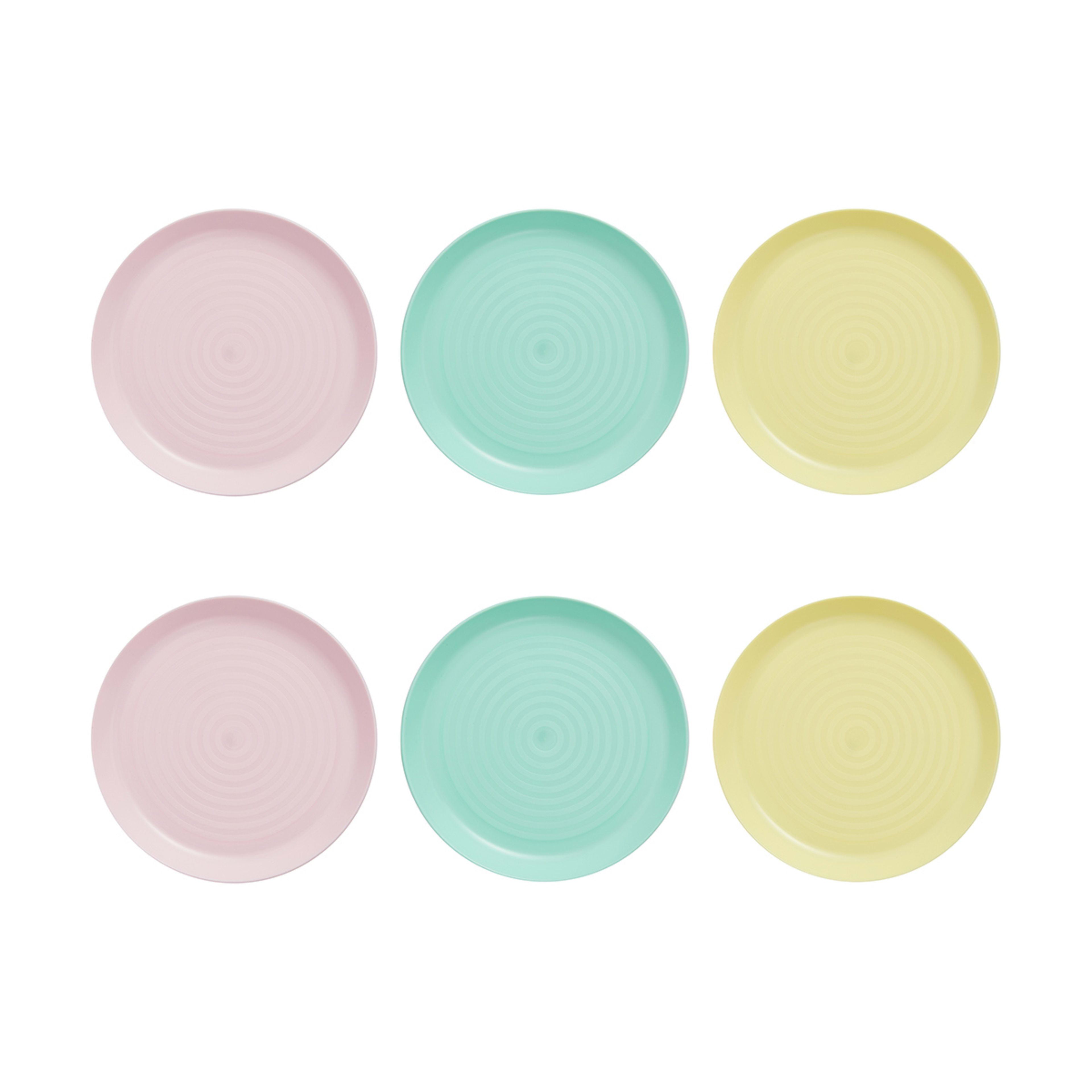 6 Pack Pastel Plates - Kmart