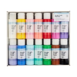 14 Pack Acrylic Craft Paint Set - Kmart