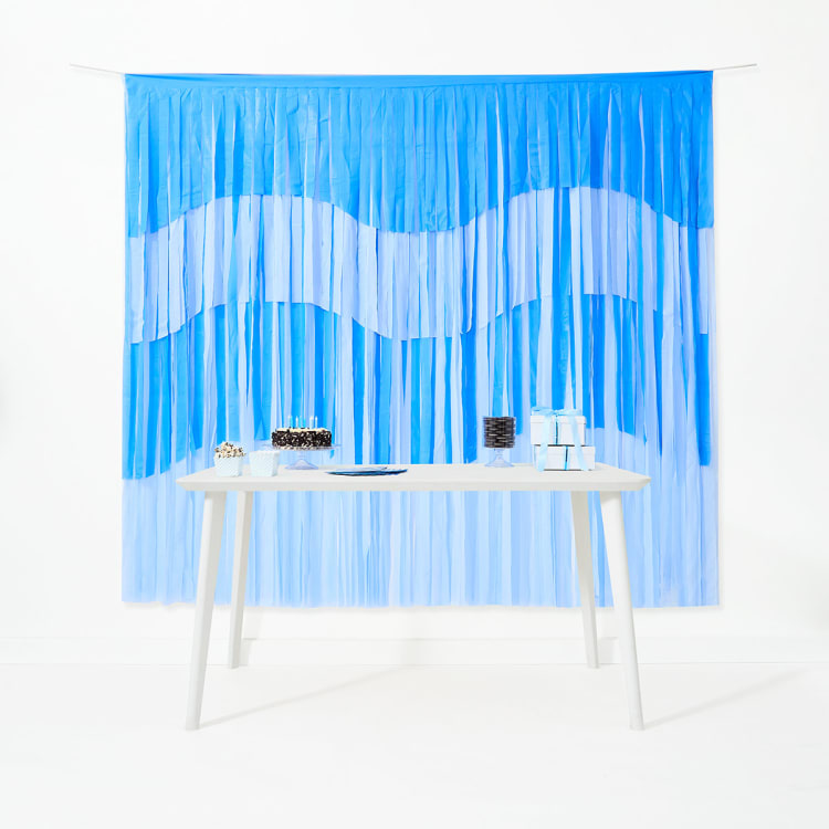 Blue Streamer Backdrop - Kmart