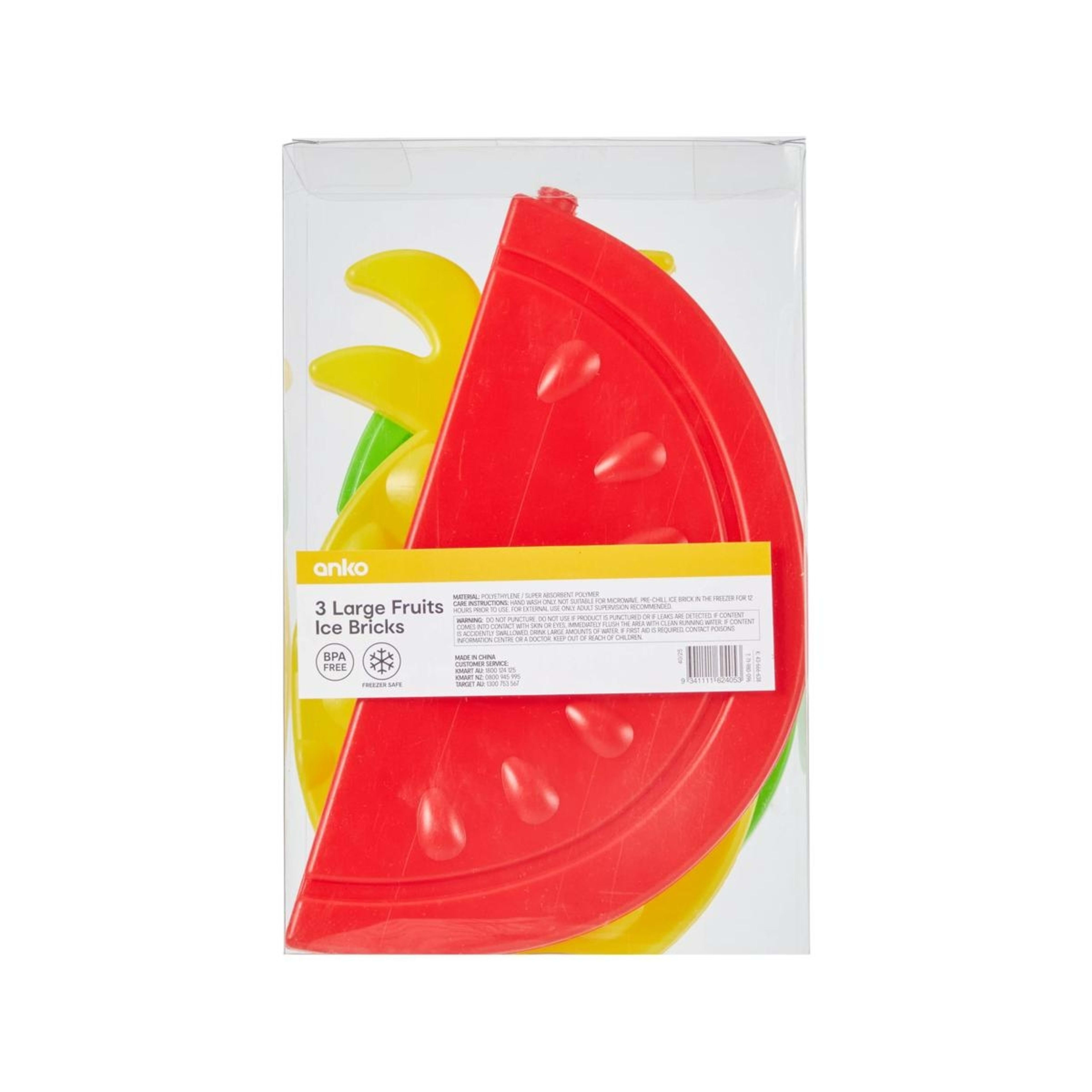 3 Pack Large Fruits Ice Bricks - Kmart NZ