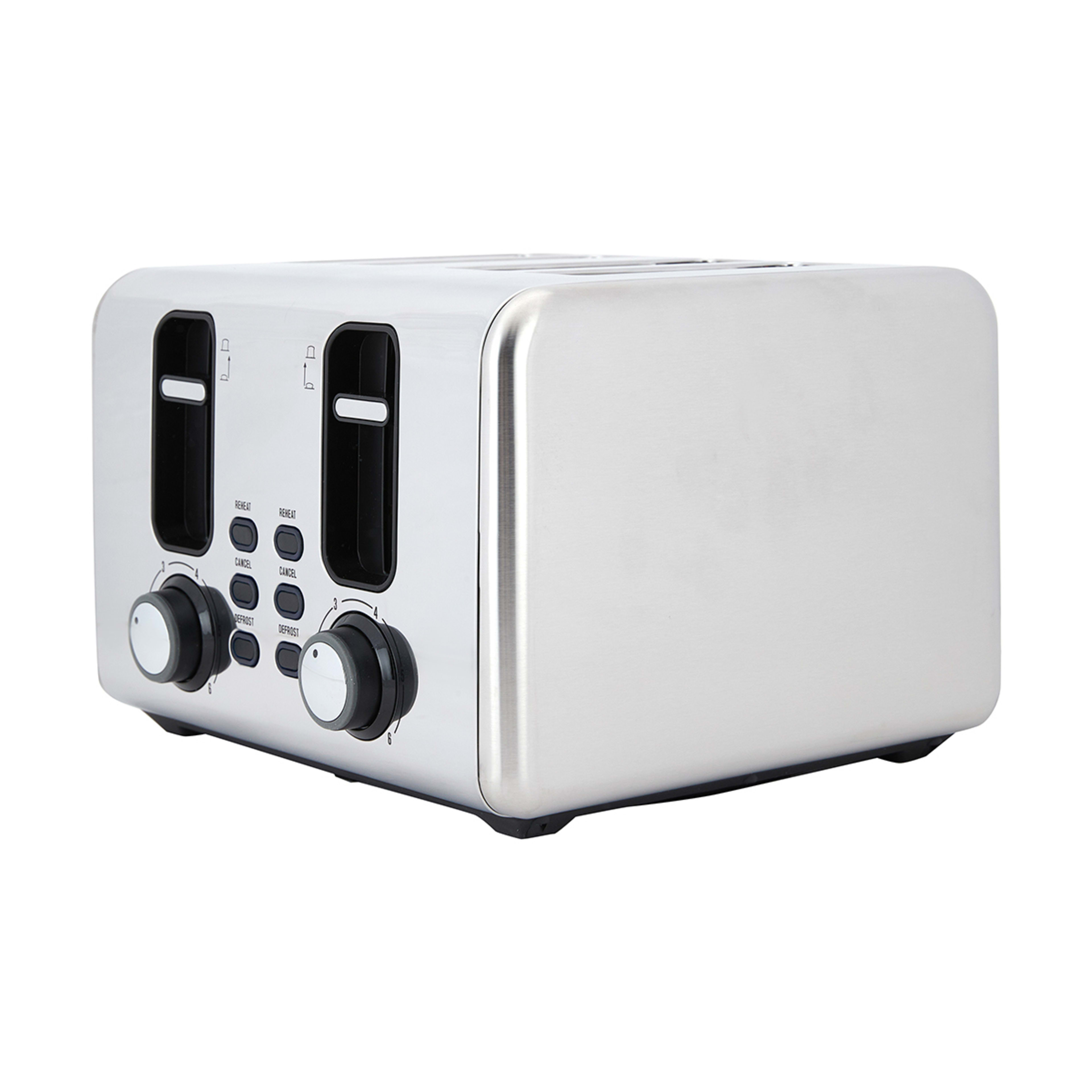 4 Slice Stainless Steel Toaster - Kmart