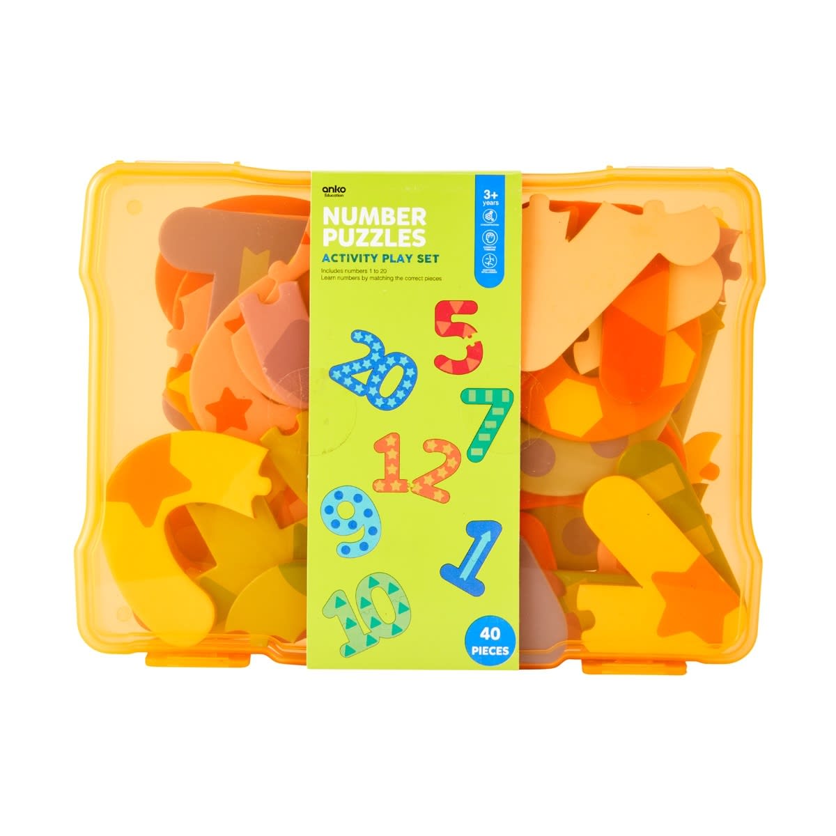40 Piece Number Puzzles Activity Play Set - Kmart
