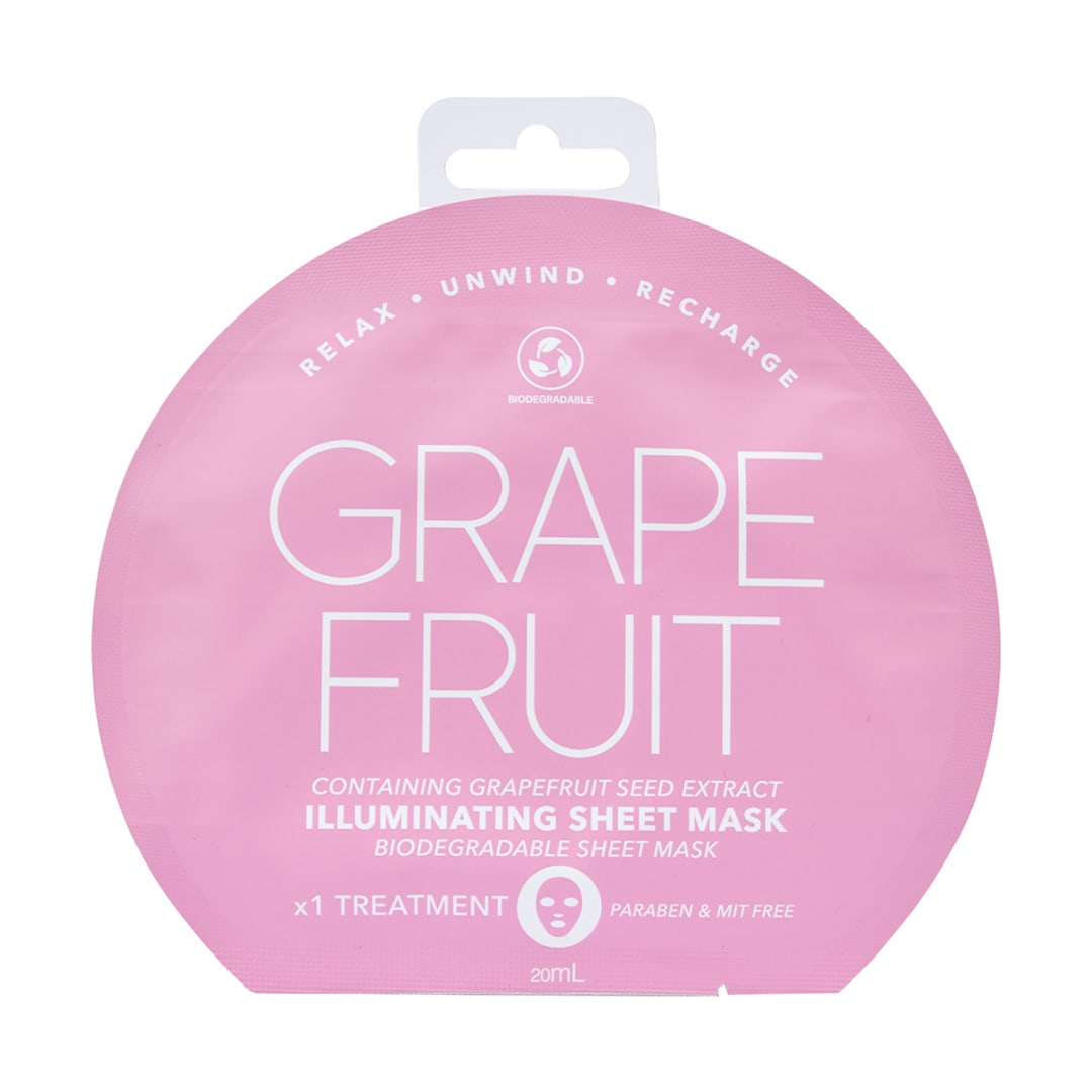 Illuminating Sheet Mask - Grapefruit Seed Extract - Kmart
