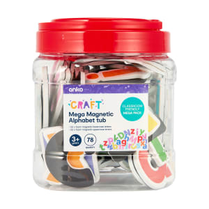 78 Piece Mega Magnetic Alphabet Tub - Kmart