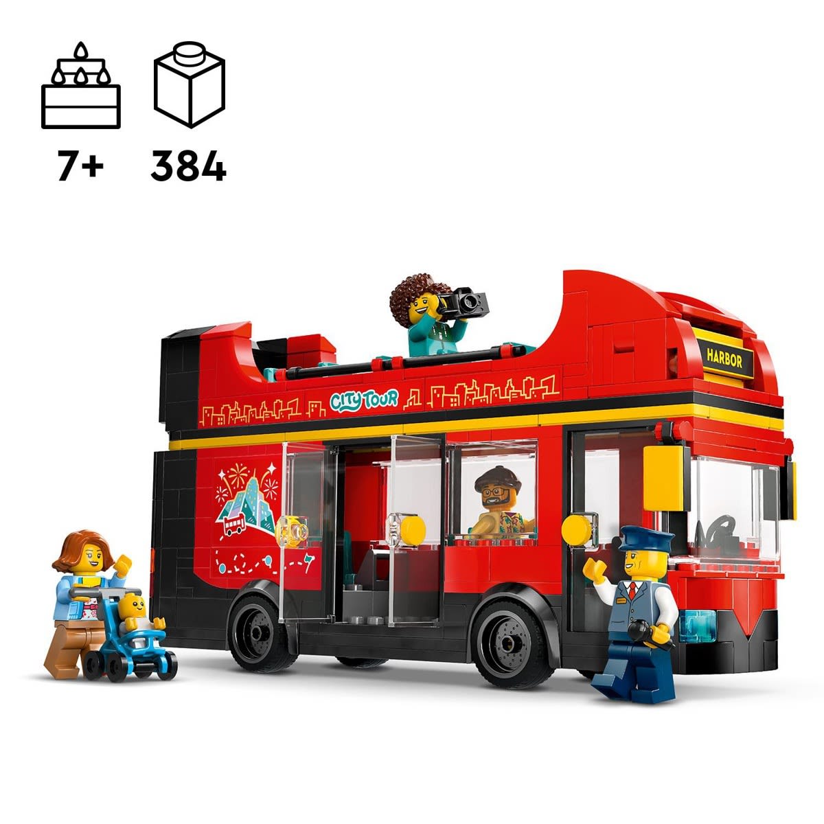 LEGO City Great Vehicles Red Double-Decker Sightseeing Bus 60407 - Kmart