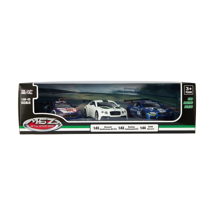 3 Pack Metal Speed Zone 1:38-43 Scale Diecast Cars - Kmart