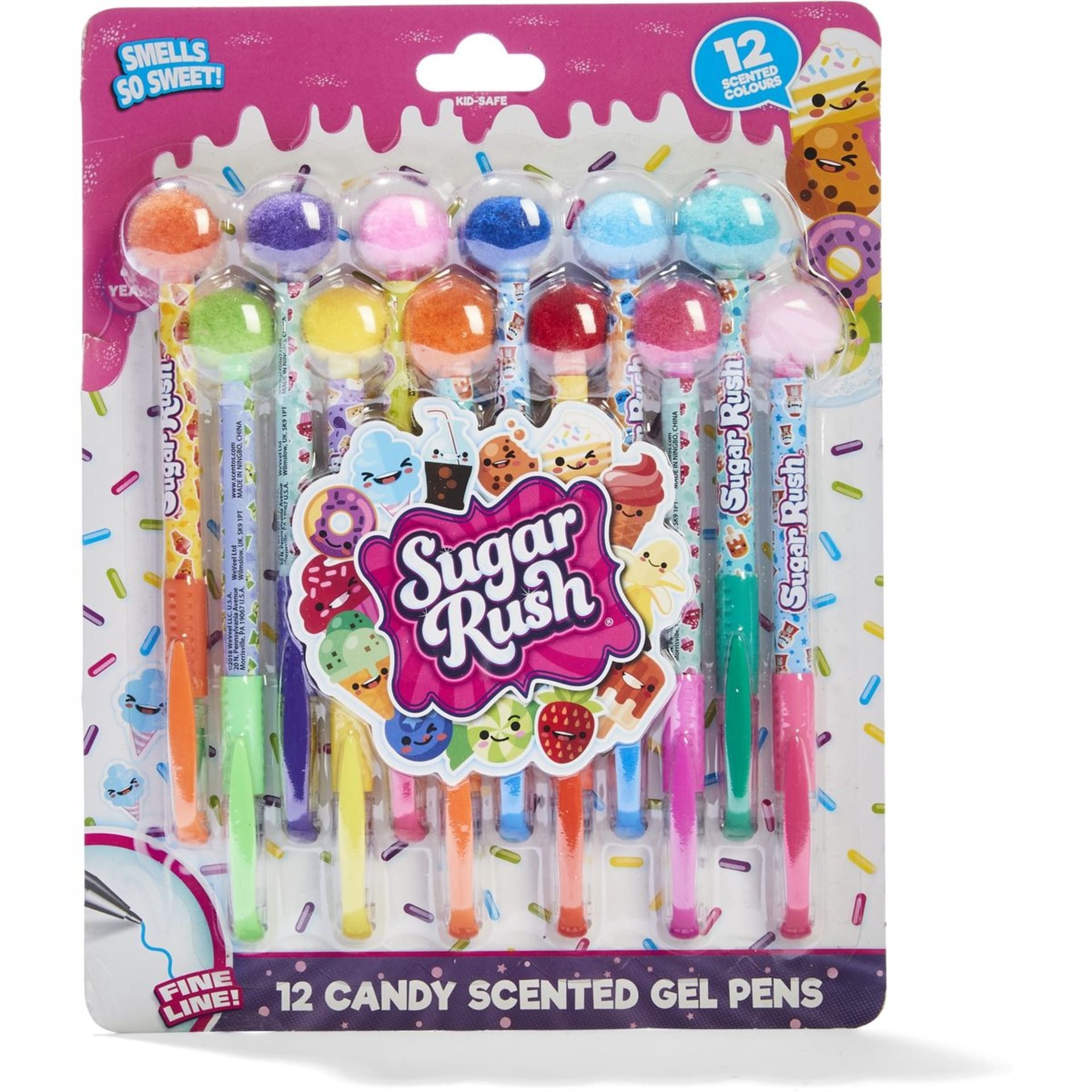 12 Pack Sugar Rush Candy Scented Gel Pens - Kmart