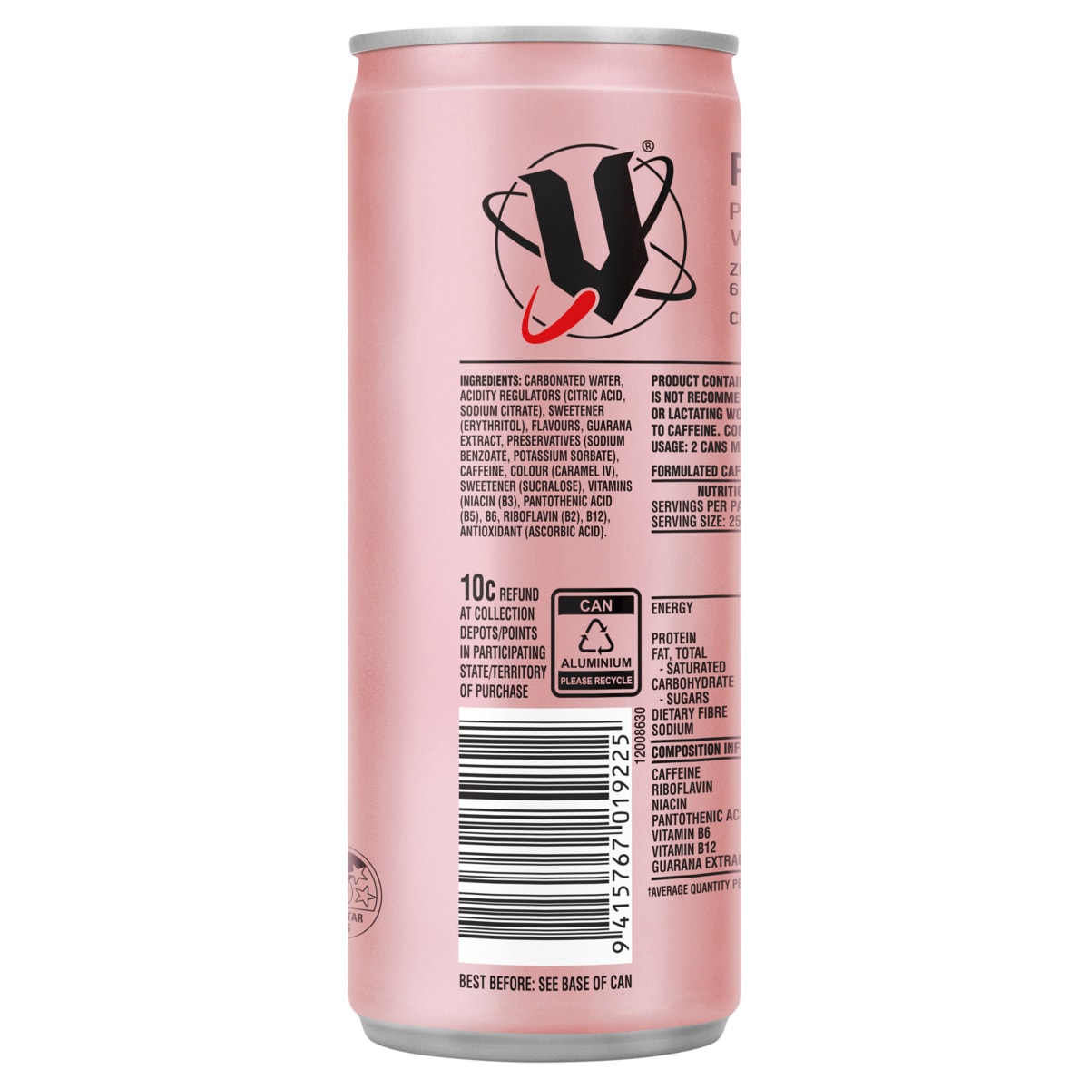 V Refresh Pineapple and Watermelon Energy Drink 250ml - Kmart