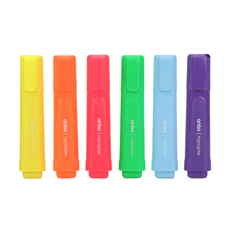 6 Pack Highlighters - Neon - Kmart