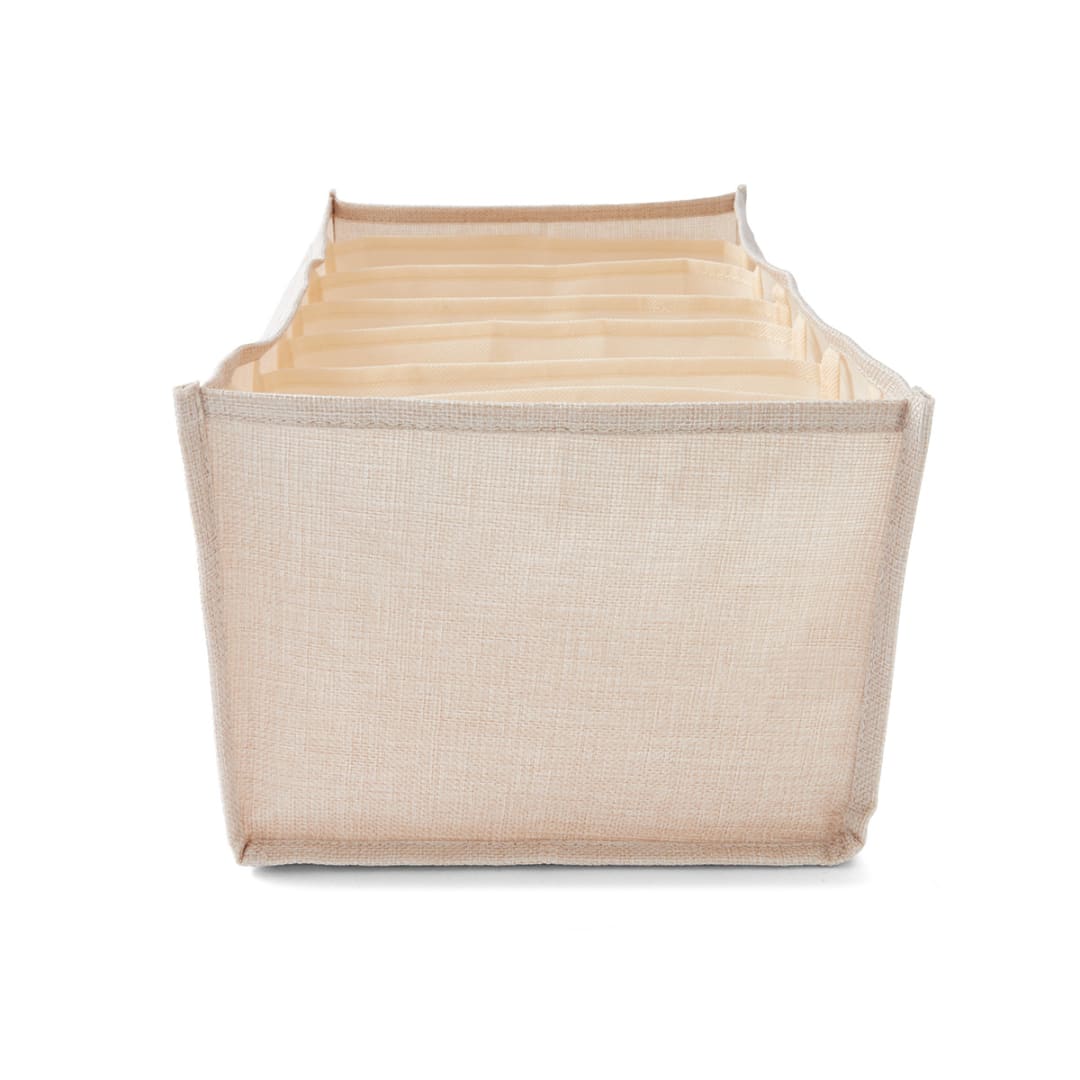 Linen Look Organiser - Wide, Beige - Kmart