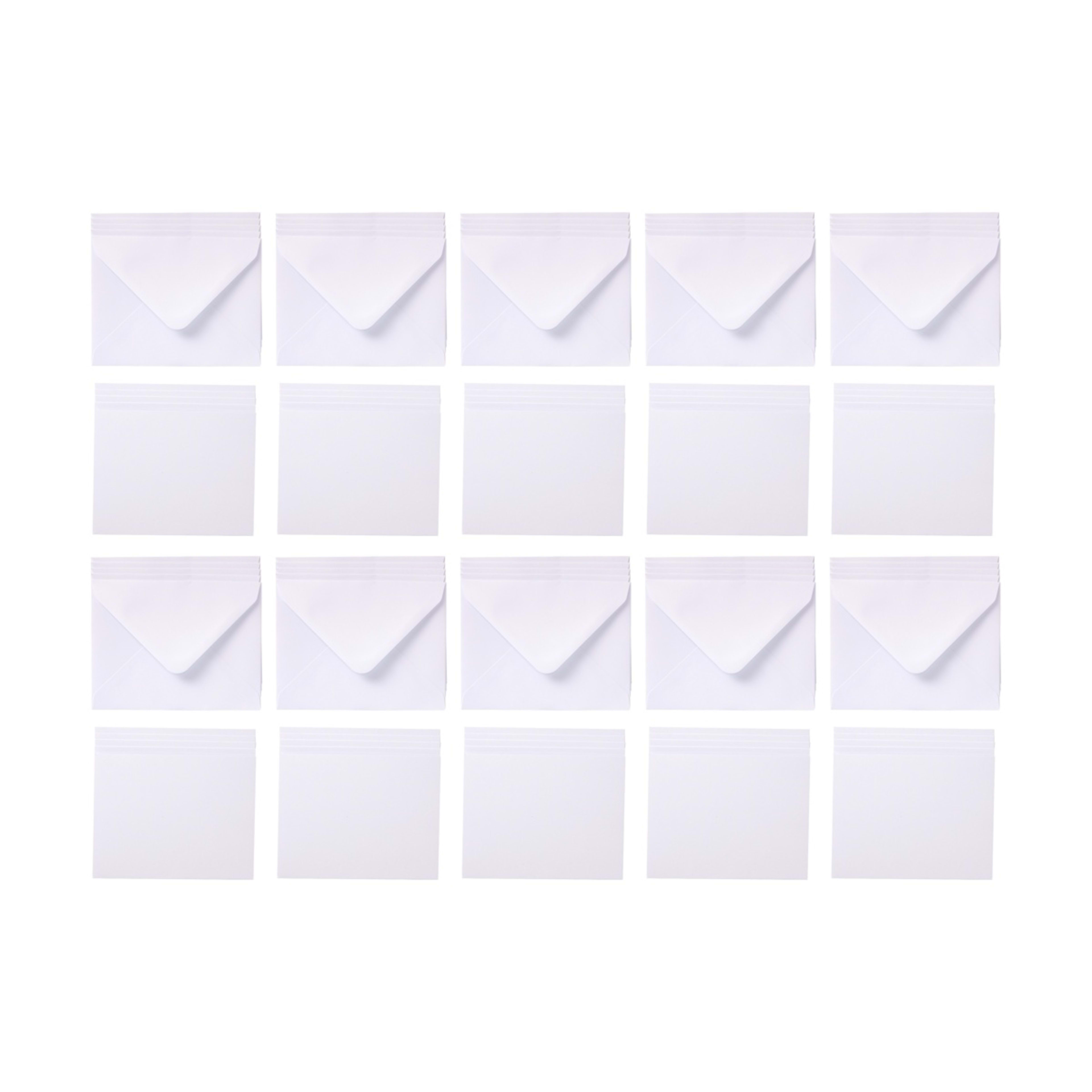 50 Pack Cards and Envelopes - White - Kmart