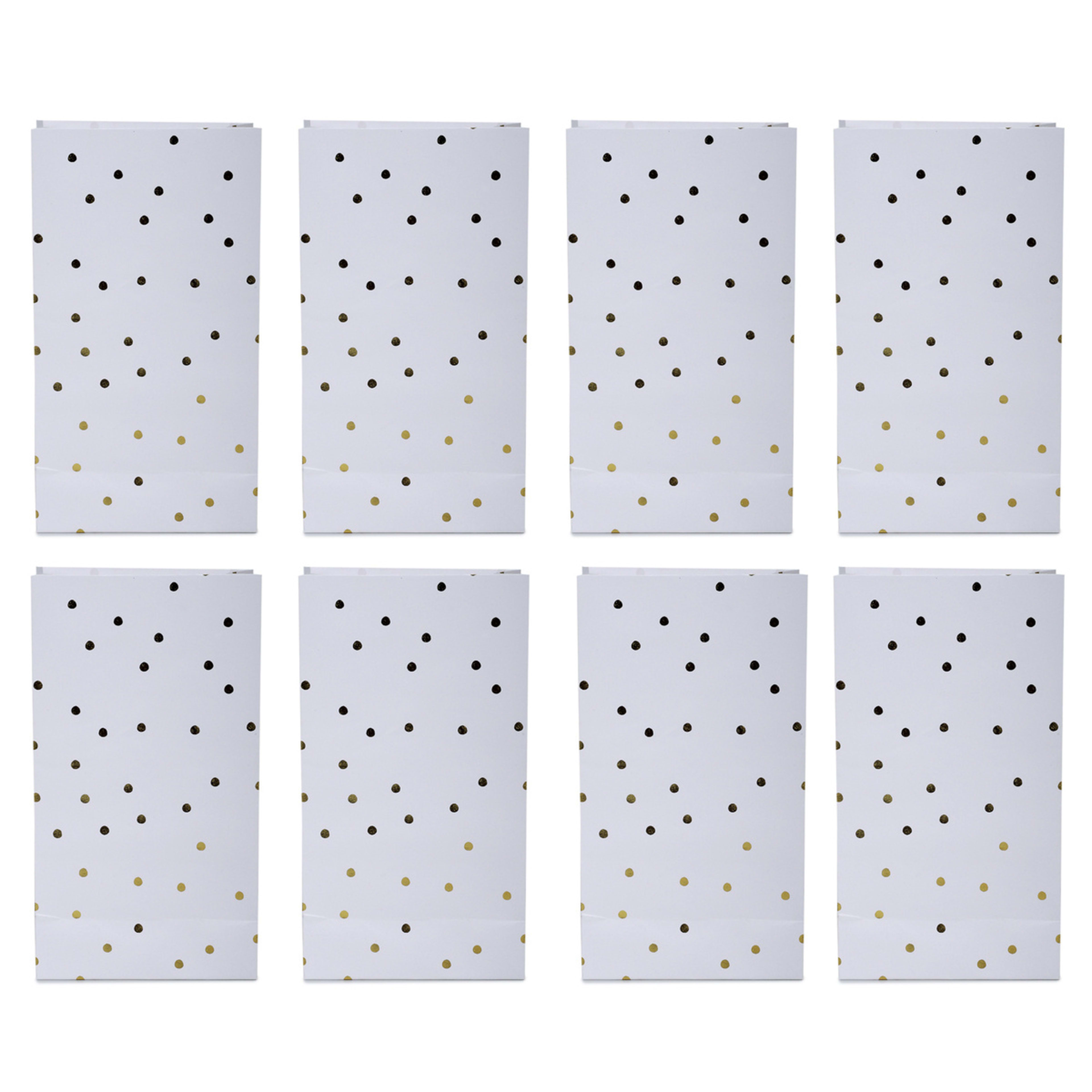 8 Piece Gold Foil Dot Loot Bags - Kmart