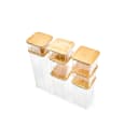 8 Piece Bamboo Lid Food Storage Set - Kmart