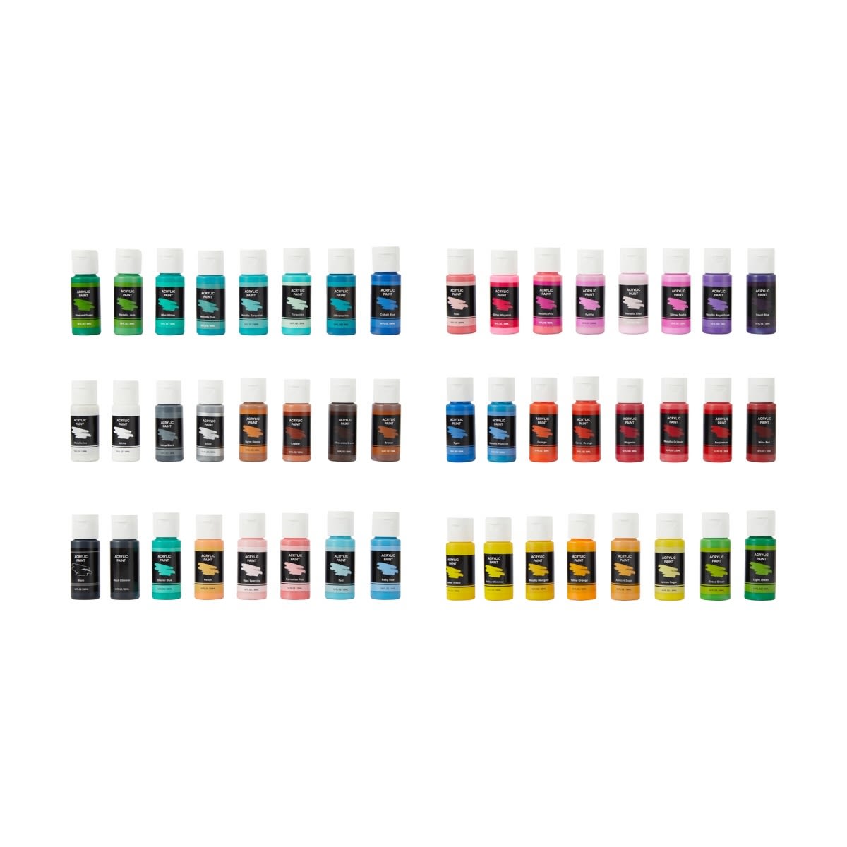 48 Pack Acrylic Paint Set - Kmart